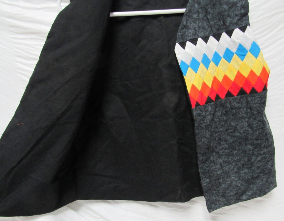 Native American Seminole Traditional Boy's Large Black Patchwork Vest ...