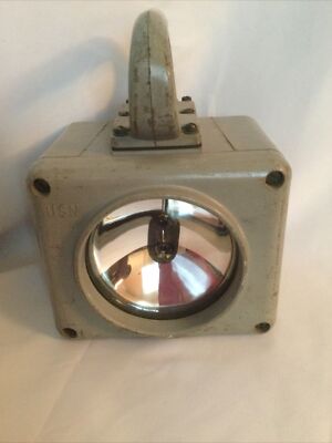 Vintage US NAVY Battle Lantern Portable Spot Light Gray w /Handle ...
