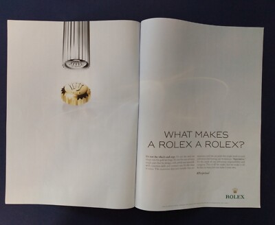 ROLEX Perperual Watches 2 Page Print Ad What Makes A Rolex A Rolex ...