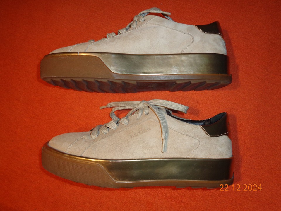 Hogan Damen Sneaker Gr. 39 UK 6 Beige/Gold Edel Marke Damenschuh ...