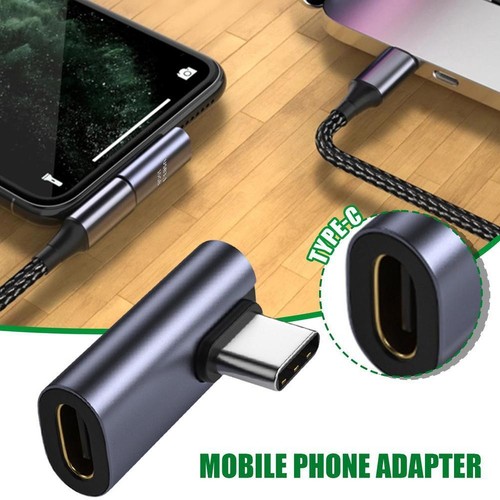 USBC RightAngled Adapter for Data Transfer Male to Female 90 Degree ...