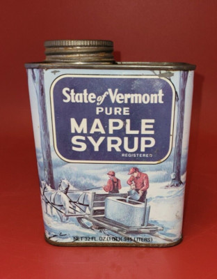 Vintage State Of Vermont Pure Maple Syrup Decorative Tin 32 oz | eBay