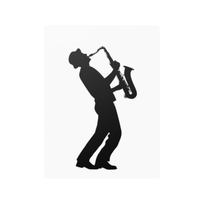 Satin Posters Saxophone player, jazz (210gsm) | eBay