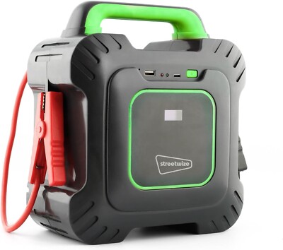 Capacitor Jump Starter Battery Booster Type C & USB Charge Port Vehicle ...