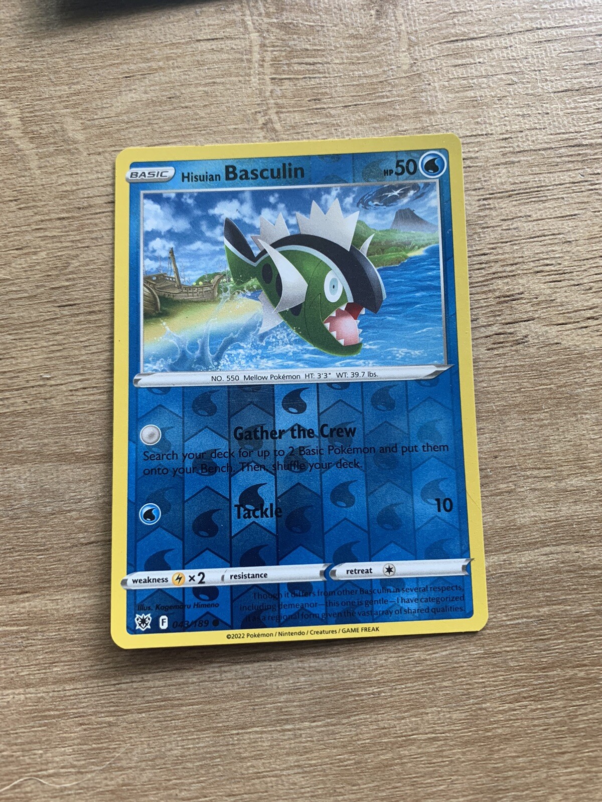 Reverse Holo Hisuian Basculin 043/189 Astral Radiance Common Pokemon ...