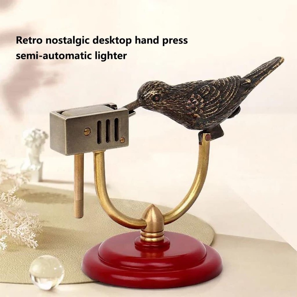 Retro Lighter Copper Vintage Bird Kerosene Lighter Men Antique ...