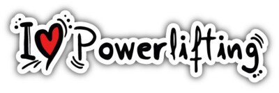 I Love Powerlifting Slogan Car Bumper Sticker Decal - ''SIZES'' | eBay