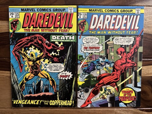 DAREDEVIL #125-#126-TWO ISSUE SET-LOT-1ST APPEARANCE HEATHER GLENN-1ST ...