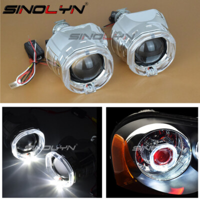 2.5’’ Bi-Xenon Projector Lens Square Shroud Angel Eye Demon For ...