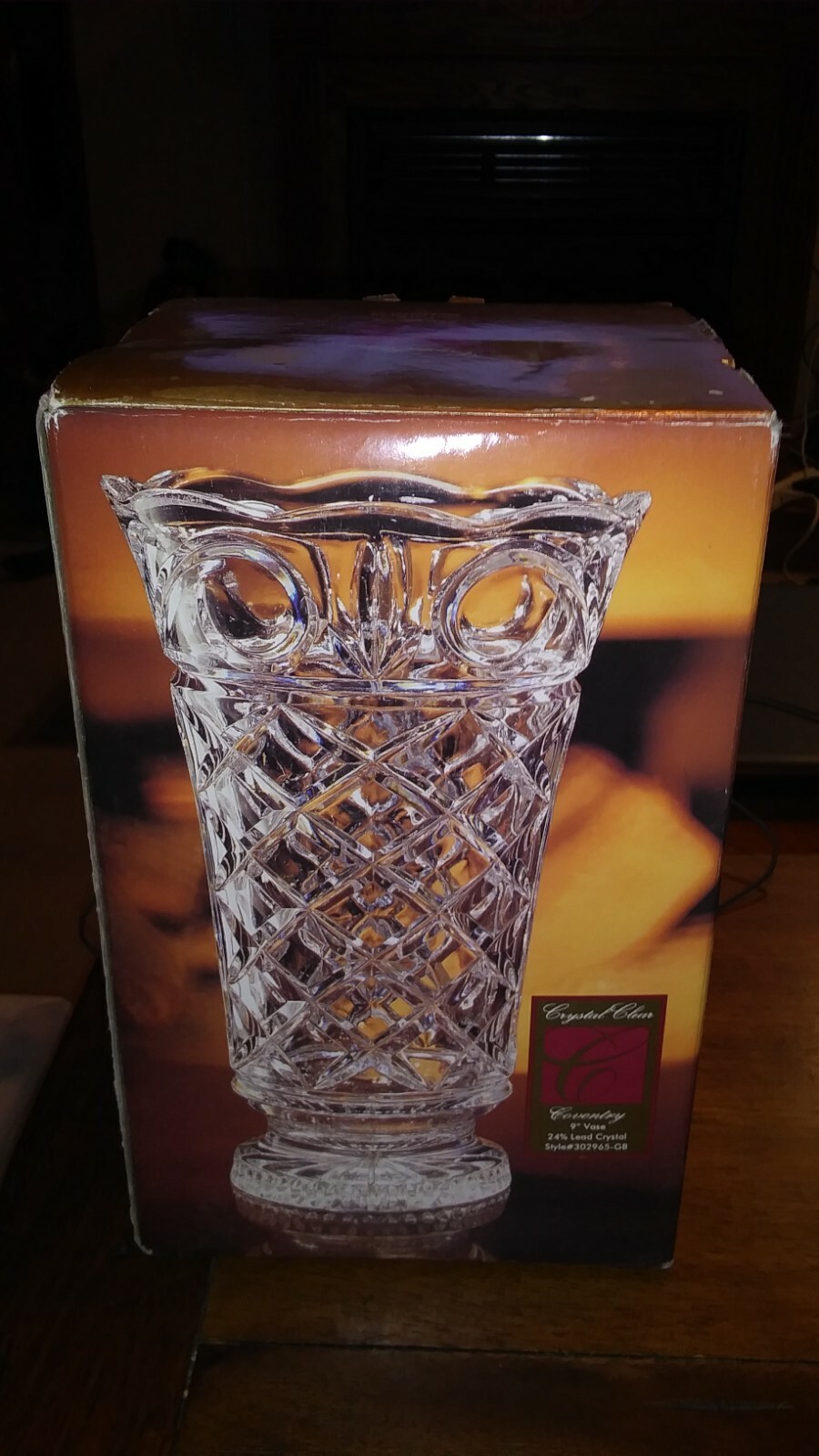 Coventry Vase in Box style 302965gb 9" 24% lead crystal European cut ...