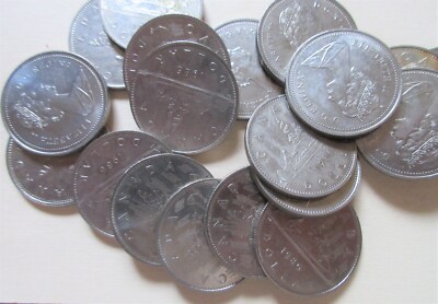 Roll of 1985 Canada Nickel Dollar $1 Coins. | eBay