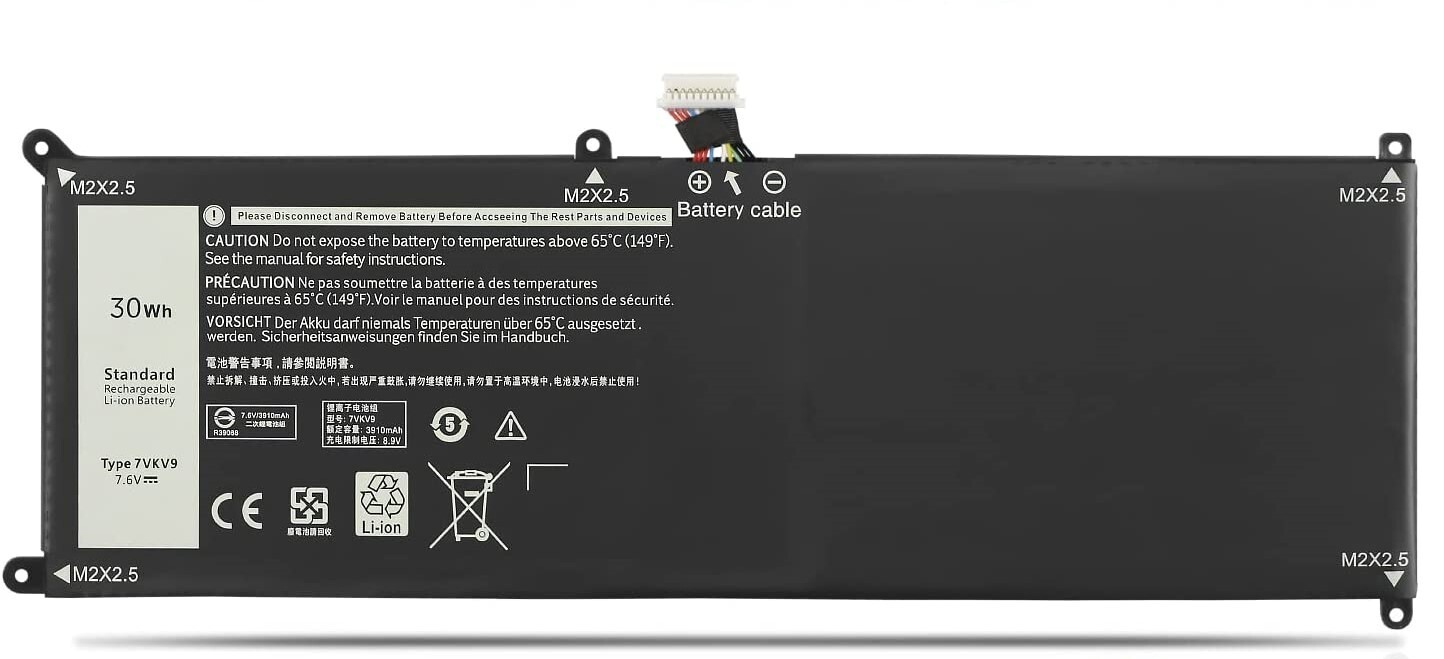 7VKV9 Laptop Battery Compatible with Dell XPS 12 9250 Latitude 12 7000 ...