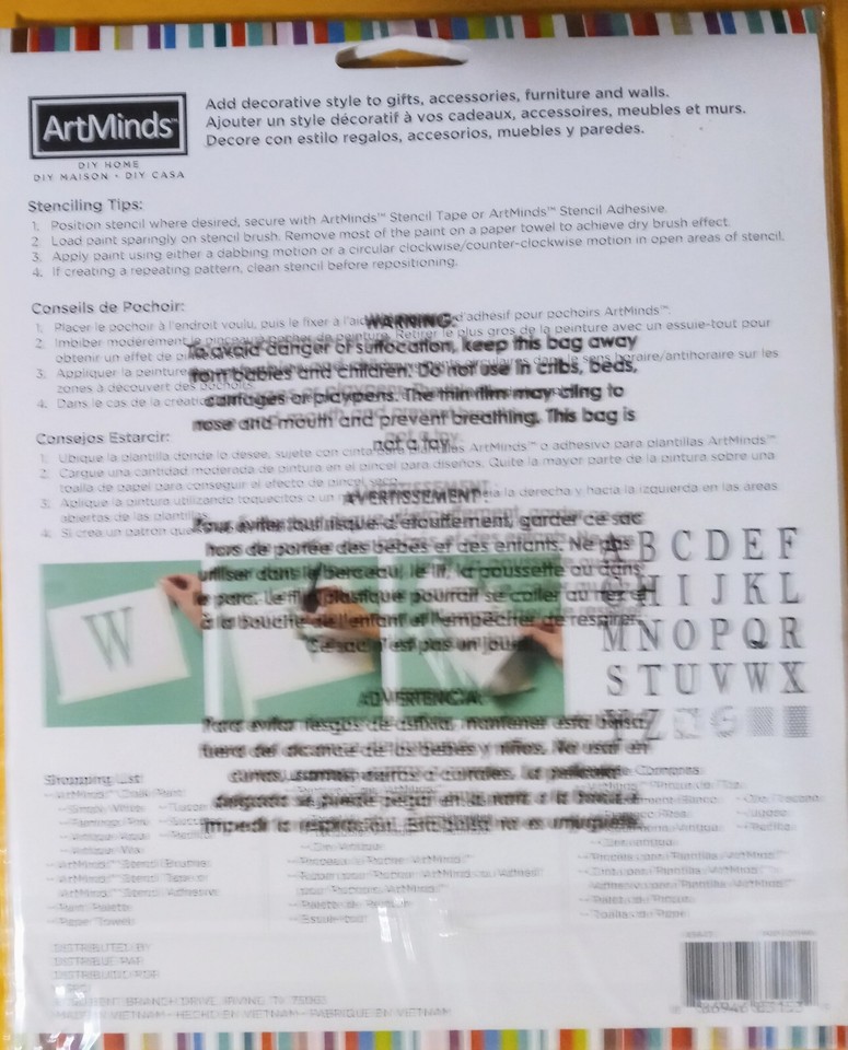 Art Minds 17 Piece Stencil Pack. NIB | eBay