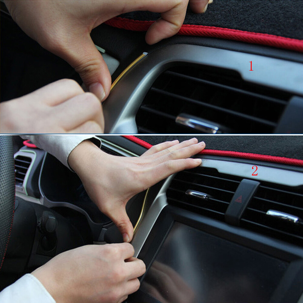 5M Molding Line Car Interior Decor Red Point Edge Gap Door Panel Car ...