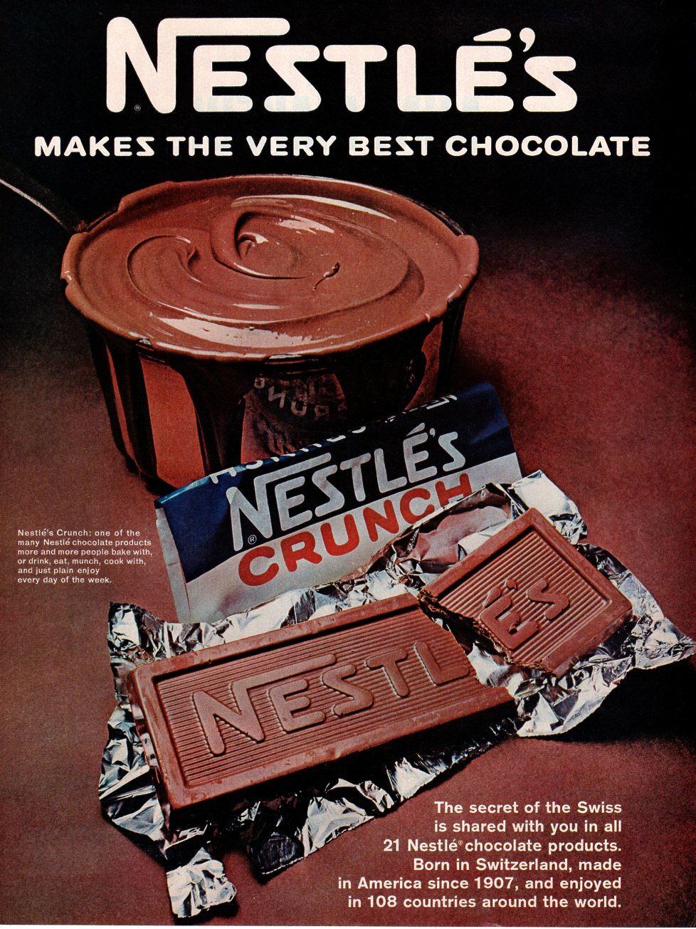 Vintage advertising print Candy NESTLE'S Milk Chocolate bar Nestle's ...