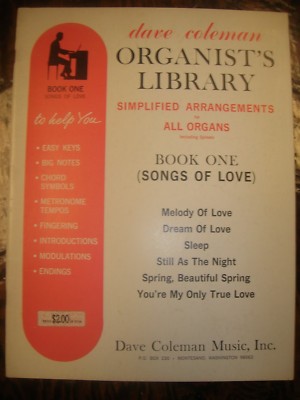 All Organ Song Book: Dave Coleman's Organist's Library Book 1 Songs Of ...