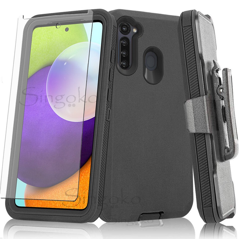 RUGGED SHOCKPROOF Phone ARMOR Case Cover Clip Holster Stand + SCREEN ...