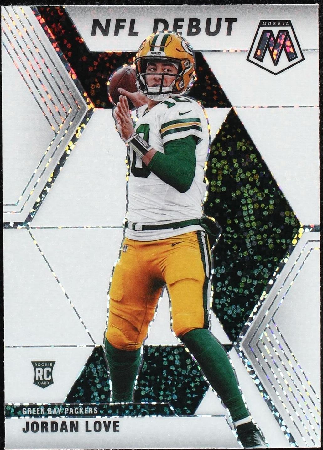 2020 Panini Mosaic - NFL Debut Jordan Love #264 White Sparkle Prizm (RC ...