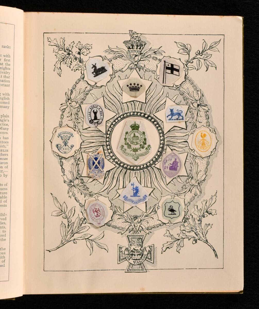 c1895 Album for Crests, Monograms, Coats of Arms, Postmarks etc ...