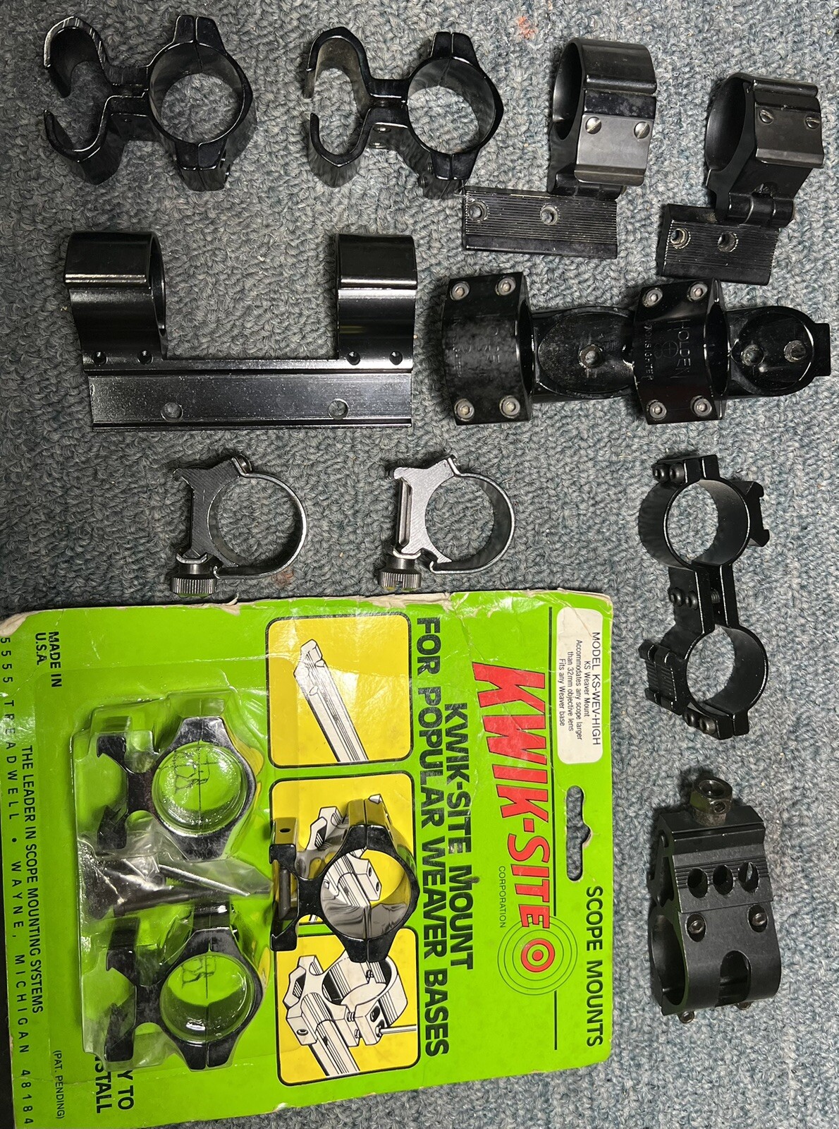 Misc. lot of Scope Rings, mounts, bases, Kwik-Site, Holden | eBay