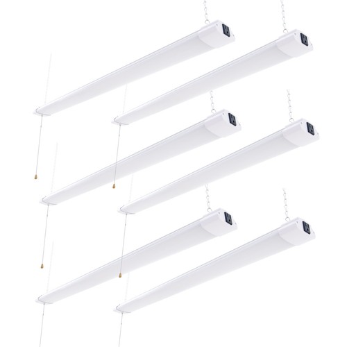 6-Pack 4FT 48W LED Shop Light Garage Workbench Ceiling Lamp Linkable ...