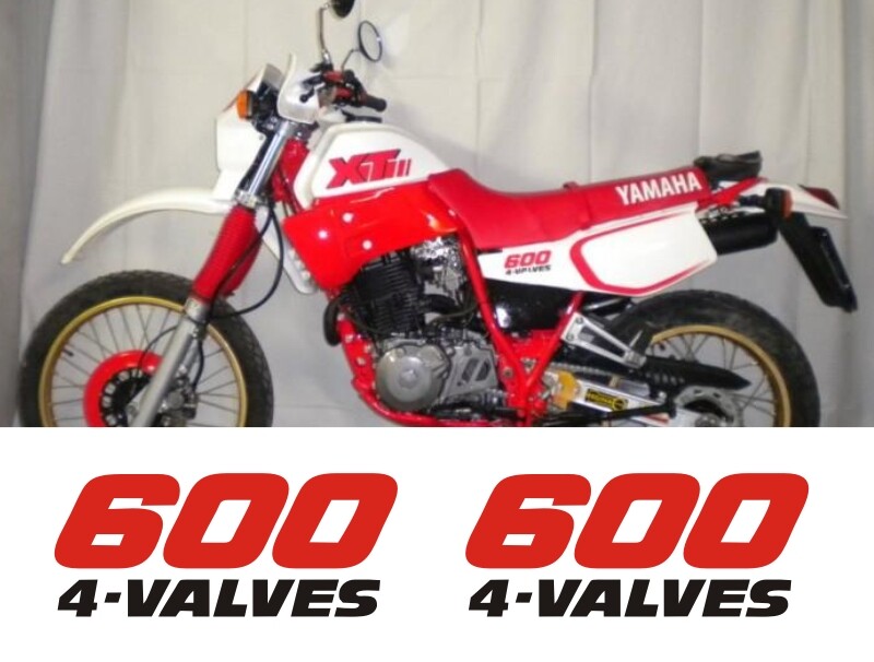 Adesivi XT 600 2kf 4 valves Stickers Decals KIT coppia enduro cross ...