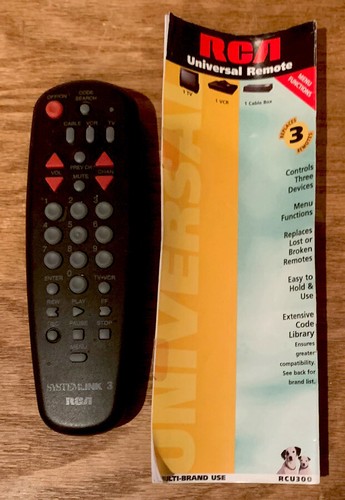 OEM GENUINE - RCA SYSTEMLINK 3 TV VCR Universal Remote Control TESTED ...