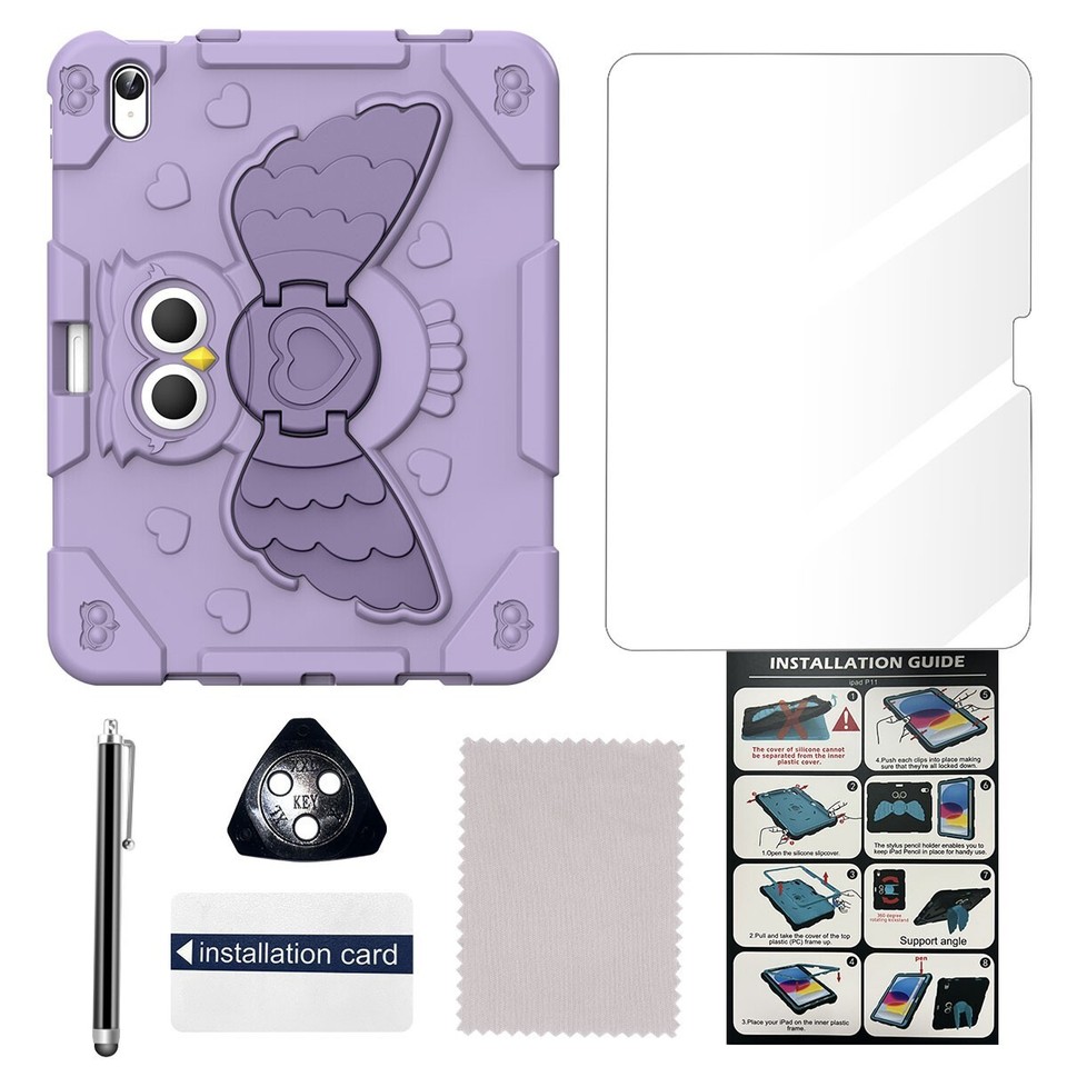 For Apple iPad A16 11 in Tablet Case Shockproof Heavy Duty Rotating ...