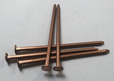 5 x 125mm Copper Square Shaft Nails Timber Boats/Tree Stump Killer ...
