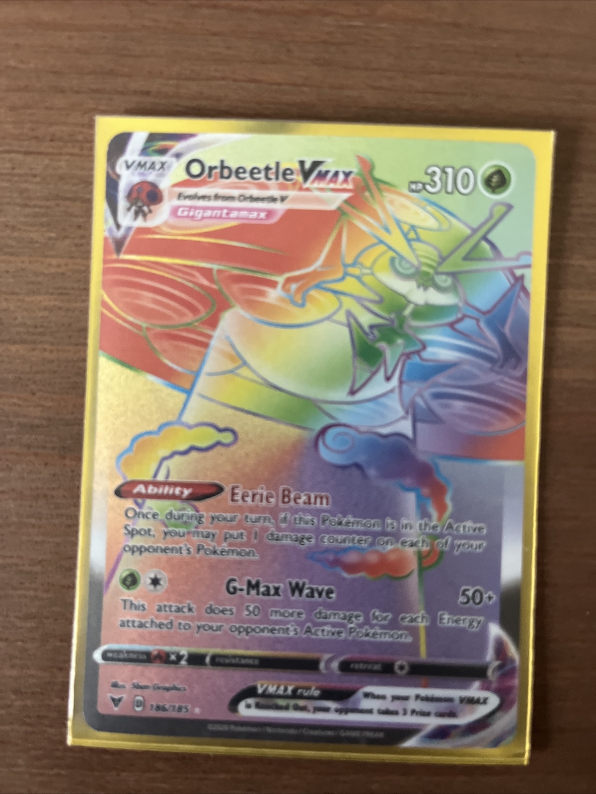 Pokémon TCG Orbeetle VMAX Vivid Voltage 186/185 Holo Secret Rare | eBay