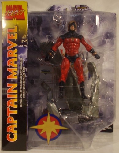 Marvel Select Captain Marvel With Display Base Mar-Vell Diamond Select ...