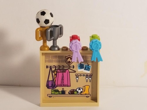 LEGO Friends Soccer Ball Locker Room Wall Trophy Ribbons Awards Sports ...