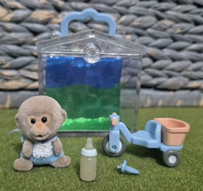 Sylvanian Families Darwin Monkey Tricycle Carry Case Sitting Baby ...