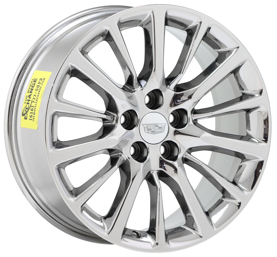 19" Cadillac CT6 Bright Chrome wheels rims Factory OEM set 4762 4763 ...