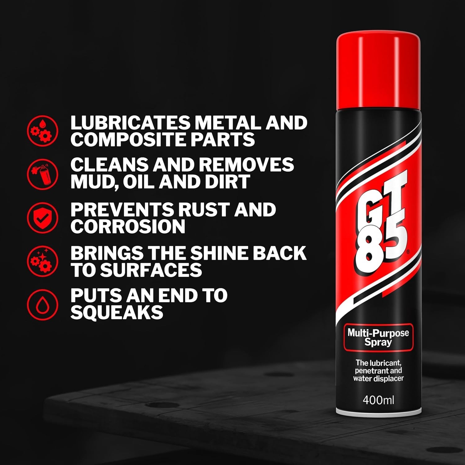 GT85 Multi-purpose PTFE Spray Lubricant Oil - Bicycle Bike Chain Lube ...