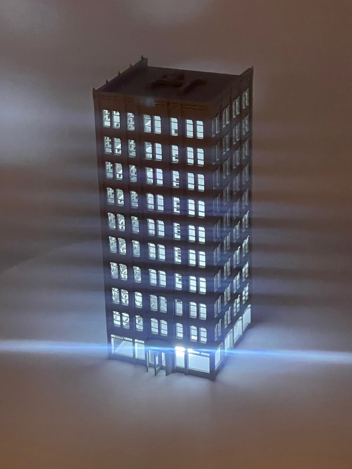 20th Century 9 Floor HOTEL or Office Building - N Scale 1:160 - Made in ...