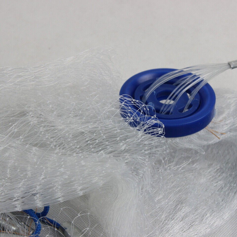 10FT Fishing Cast Net Bait Easy Throw Hand Cast Strong Nylon Trap Line ...