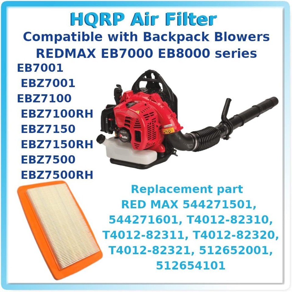 Air Filter Element for RED MAX EB7000 EB8000 Series Backpack Blowers ...