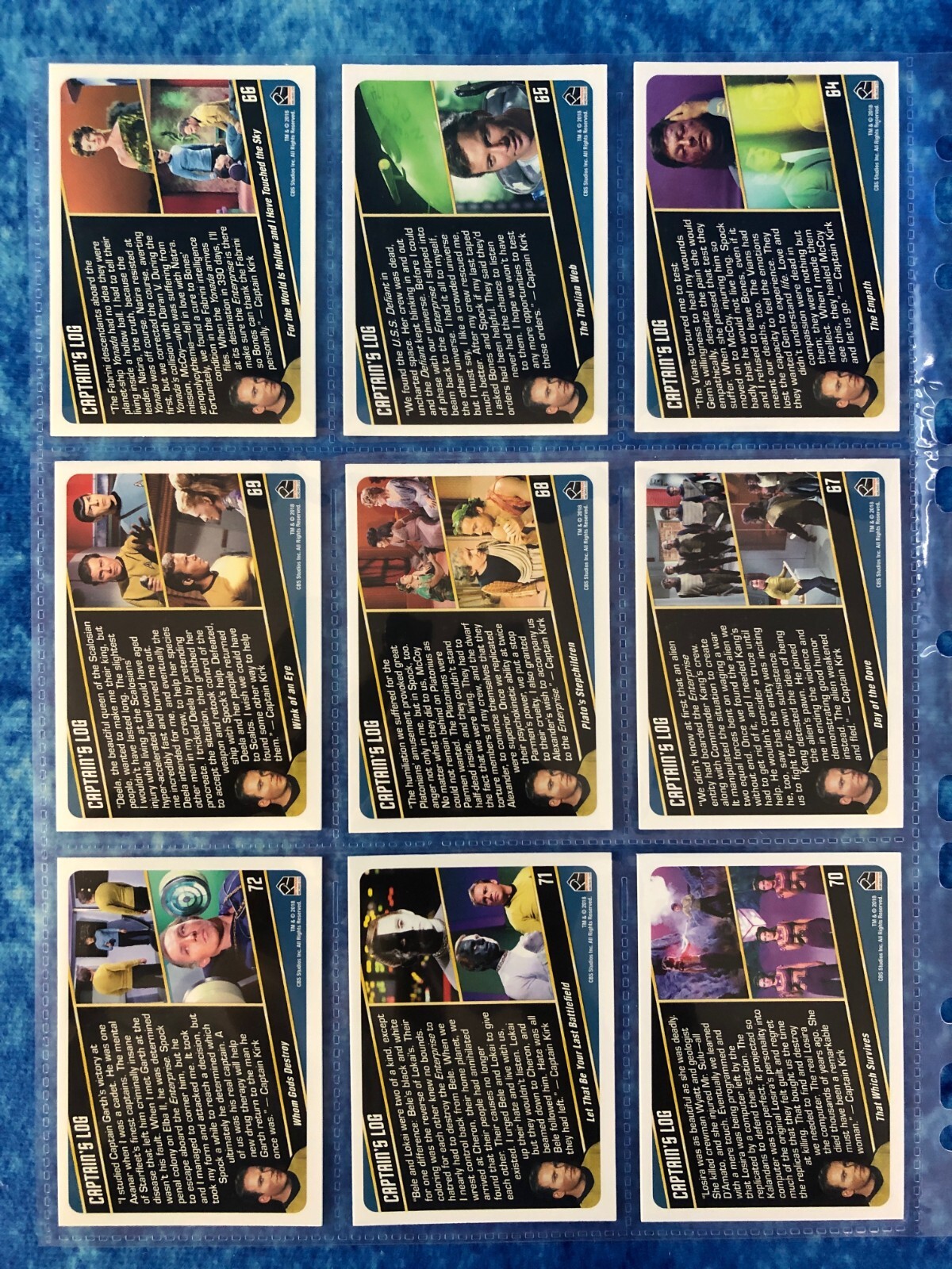 Star Trek TOS: The Captain's Collection complete trading card base set ...