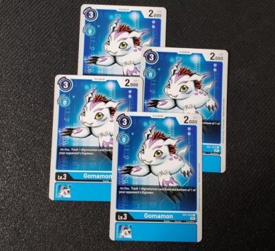 4x Digimon TCG - Gomamon EX1-012 C - Classic Collection - Blue - NM/M ...