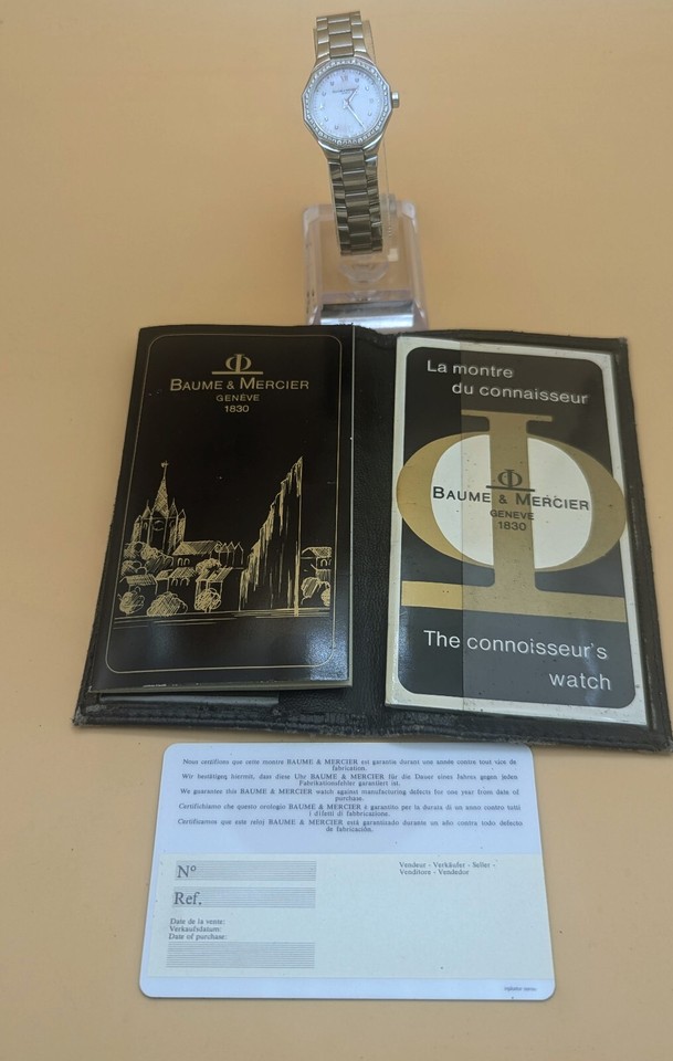 Baume & Mercier Rivera 8P diamond White Shell Dial Quartz Ladies ...