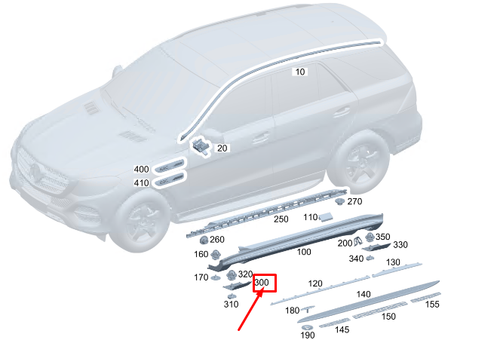 Neu MERCEDES-BENZ EQC Längsträgerverkleidung vorne rechts A2936907200 ...
