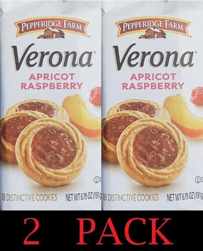 2x Pepperidge Farm Golden Baked APRICOT RASPBERRY Cookies 6.75 oz Bag ...
