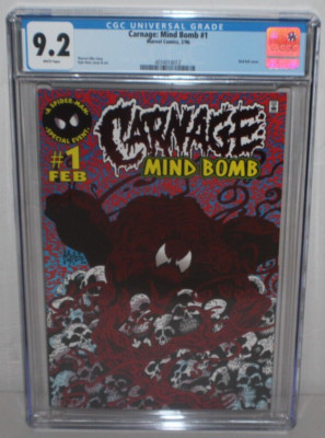 CARNAGE Mind Bomb 1 CGC 9.2 Marvel white Pages Spiderman Venom | eBay