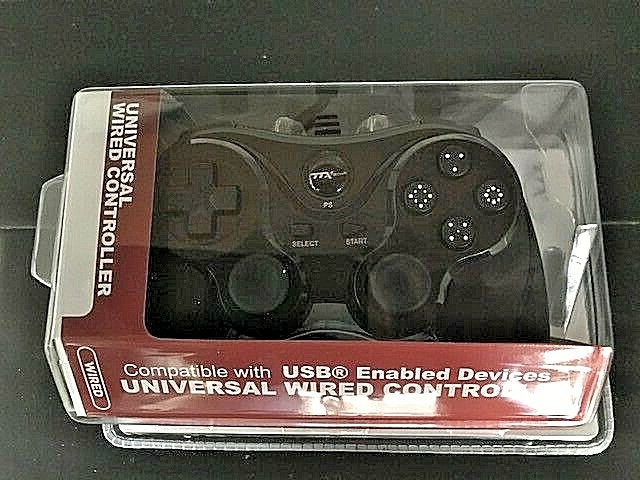 TTX Tech PC and PlayStation 3 PS3 USB Wired Controller Black Brand New ...