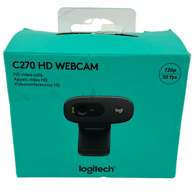 Logitech C270 720P HD Webcam w/ Built-In Noise-Reducing Mic - Black ...