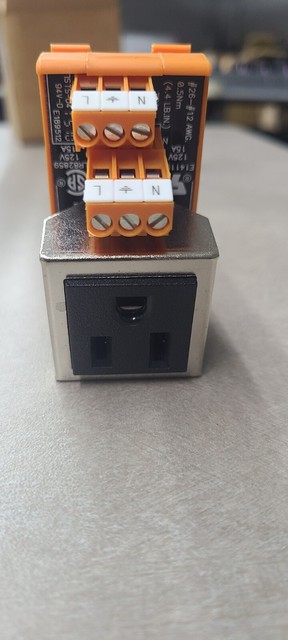 Weidmuller 9915480000 RS Simplex Single Receptacle Outlet 125 V 15 Amp ...