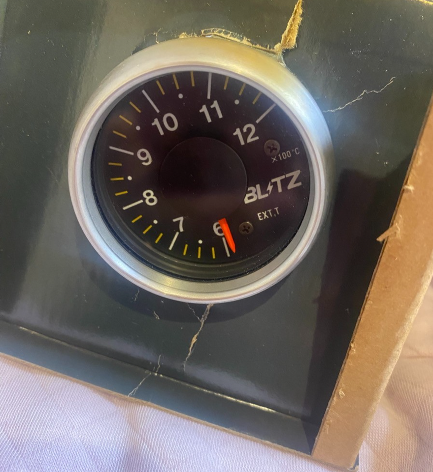 Blitz Racing Exhaust Temperature Gauge 46mm High Polish Made in Japan ...