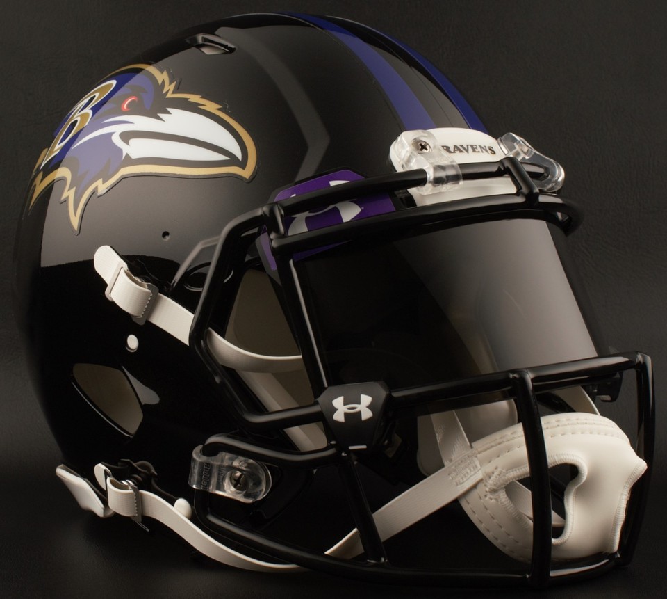 BALTIMORE RAVENS NFL Authentic GAMEDAY Football Helmet w/ BLACK-TINT ...