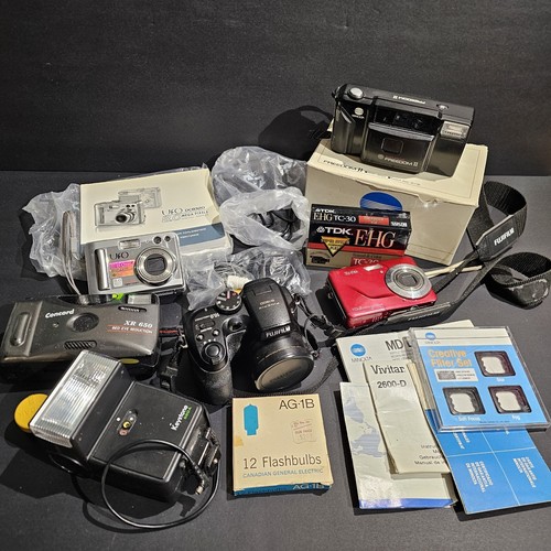 Lot of Digital & Film Cameras FOR PARTS AS IS - UFO, Fujifilm, Concord ...